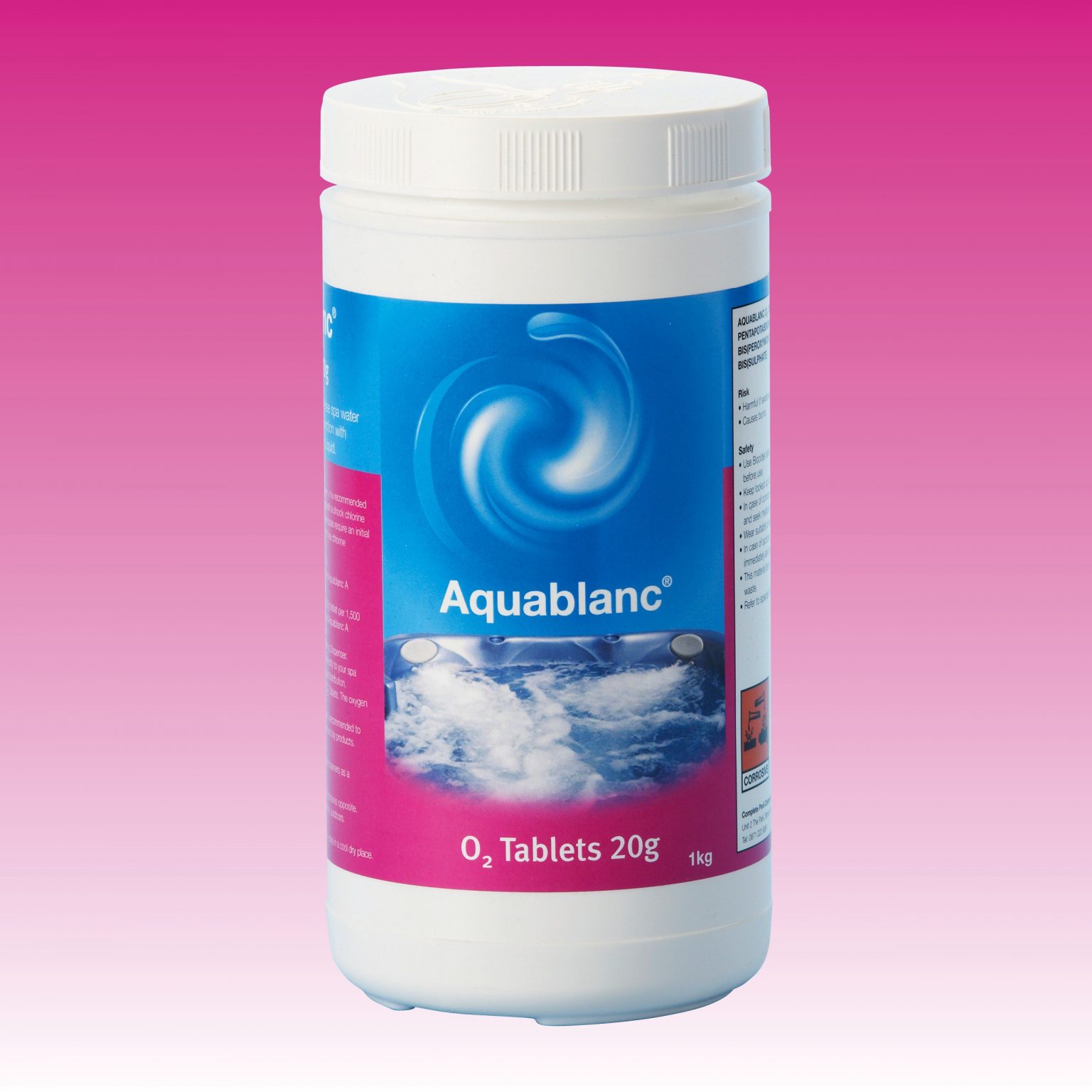 Aquablanc O2 tablets 1kg | Blue Cube Direct : BlueCube Direct